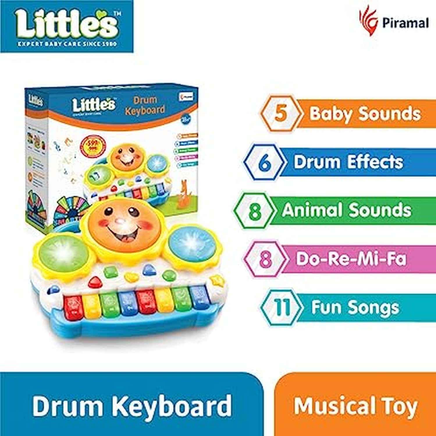 Buy LITTLE'S DRUM KEYBOARD MUSICAL TOY Online & Get Upto 60% OFF at ...