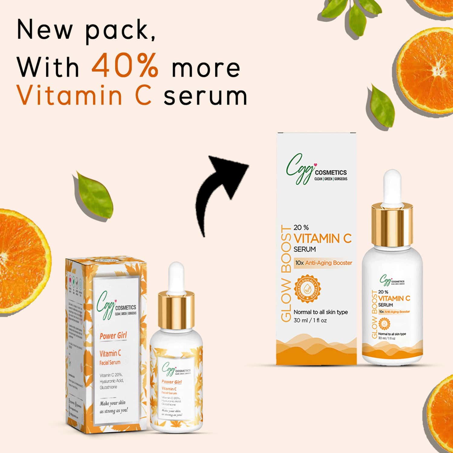 Buy CGG COSMETICS VITAMIN C 20%- HYALURONIC ACID- & GLUTATHIONE FACIAL ...