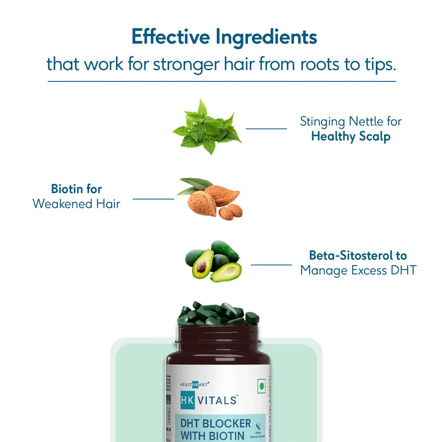 Buy HEALTHKART HK VITALS DHT BLOCKER WITH BIOTIN, STINGING NETTLE ...
