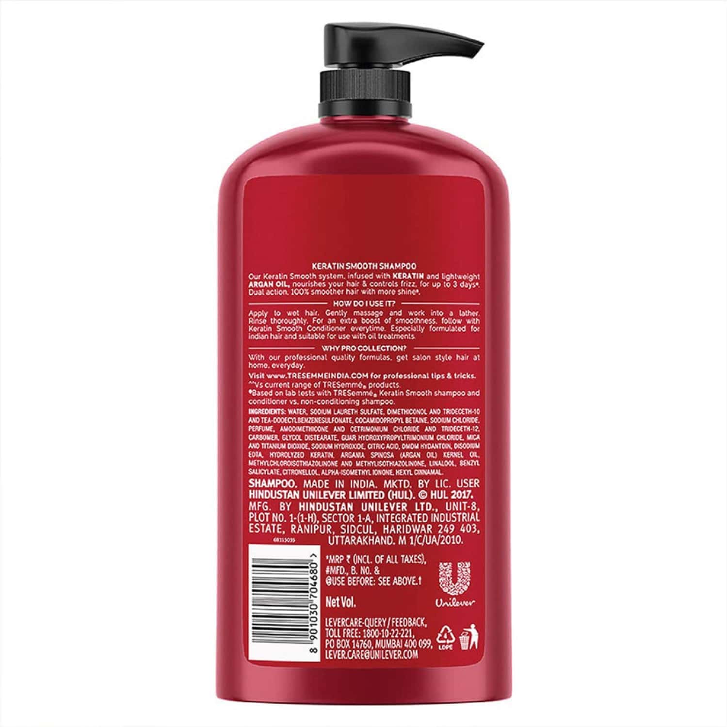 Buy TRESEMME KERATIN SMOOTH SHAMPOO,WITH KERATIN AND ARGAN OIL FOR ...