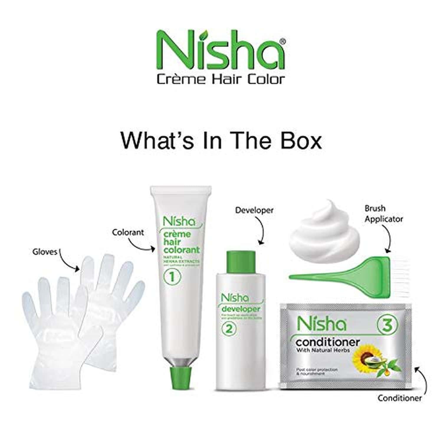 Buy NISHA CREME HAIR COLOR 7.0 DARK BLONDE (60GM+90ML+18ML) PERMANENT ...