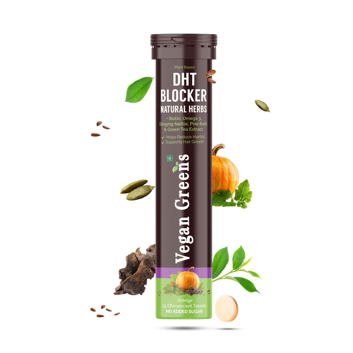 Buy VEGAN GREENS PLANT BASED DHT BLOCKER WITH BIOTIN, OMEGA 3, STINGING ...