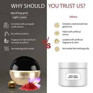 Buy AYOUTHVEDA SPARKLING GOLD NIGHT CREAM WITH KASHMIRI SAFFRON & 24K ...