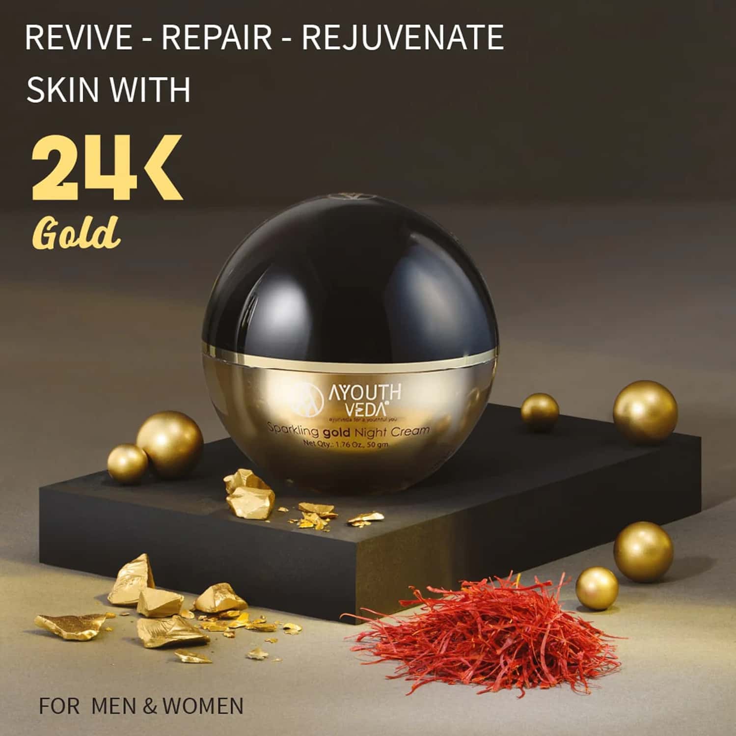 Buy AYOUTHVEDA SPARKLING GOLD NIGHT CREAM Online & Get Upto 60% OFF at ...
