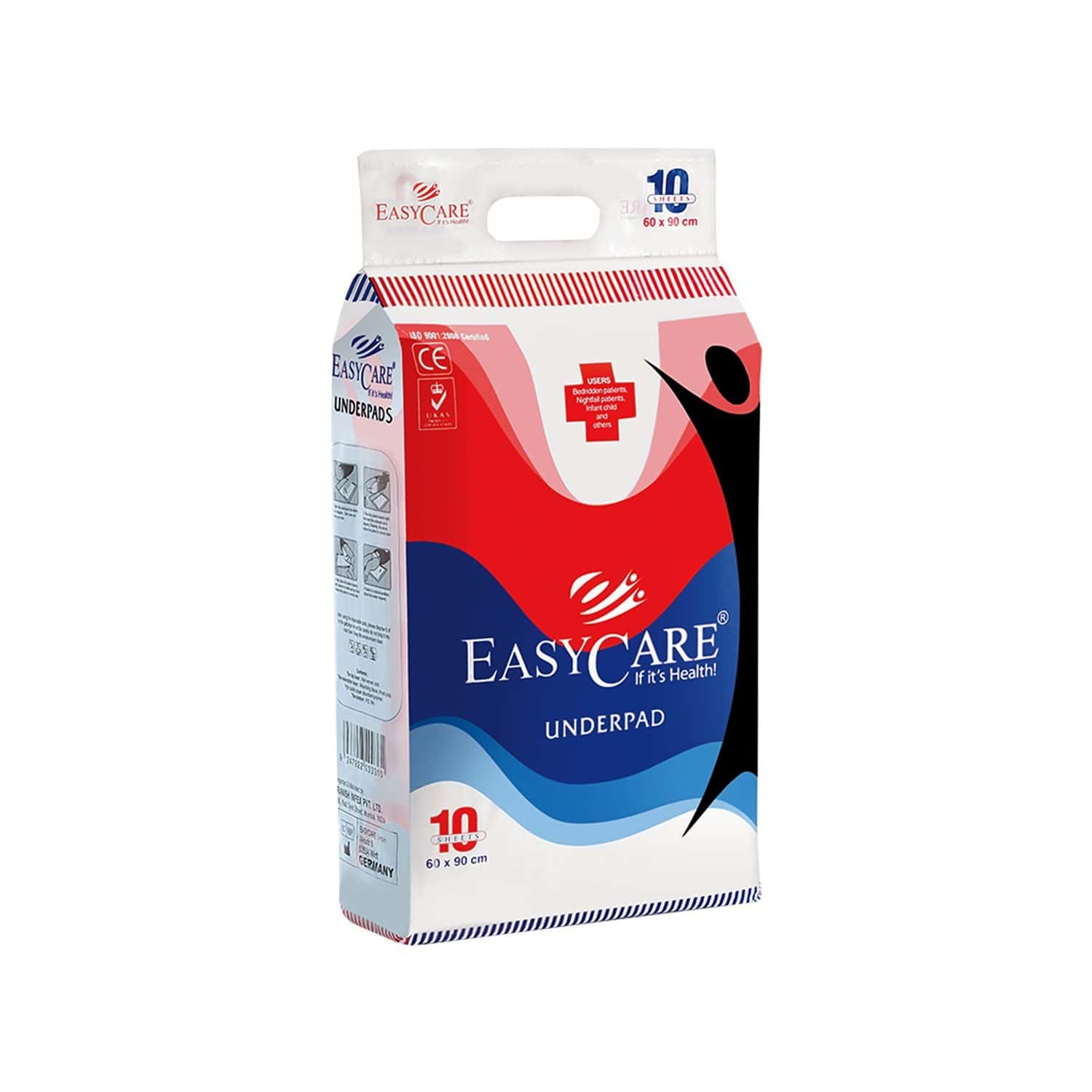 Buy EASYCARE SKIN FRIENDLY COTTON FOUR LAYERS SOFT UNDERPAD (60 X 90 CM ...