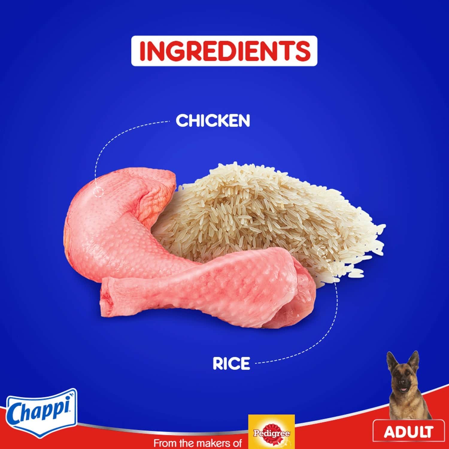 Buy CHAPPI CHAPPI ADULT CHICKEN & RICE 3KG 3000 GM PACK Online & Get ...