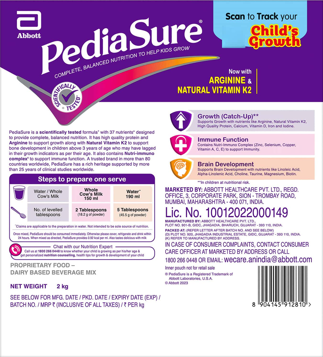 Buy PEDIASURE HEALTH AND NUTRITION DRINK POWDER FOR KIDS GROWTH VANILLA ...