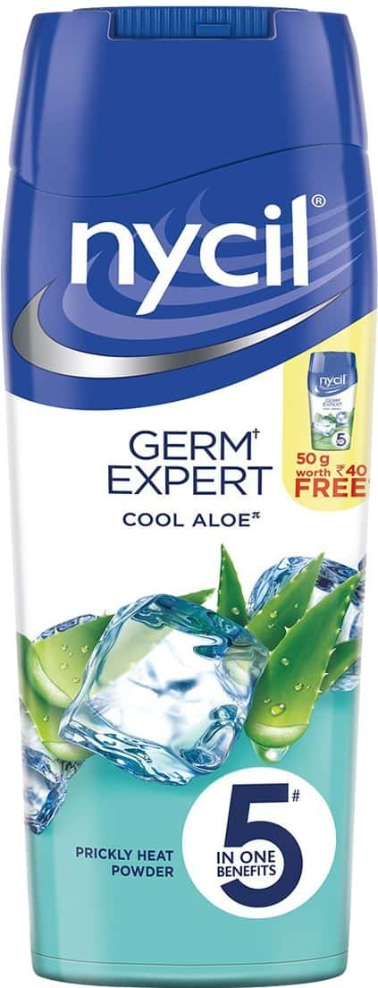 Buy NYCIL COOL ALOE PRICKLY HEAT POWDER BOTTLE OF 150 G (COOL HERBAL ...