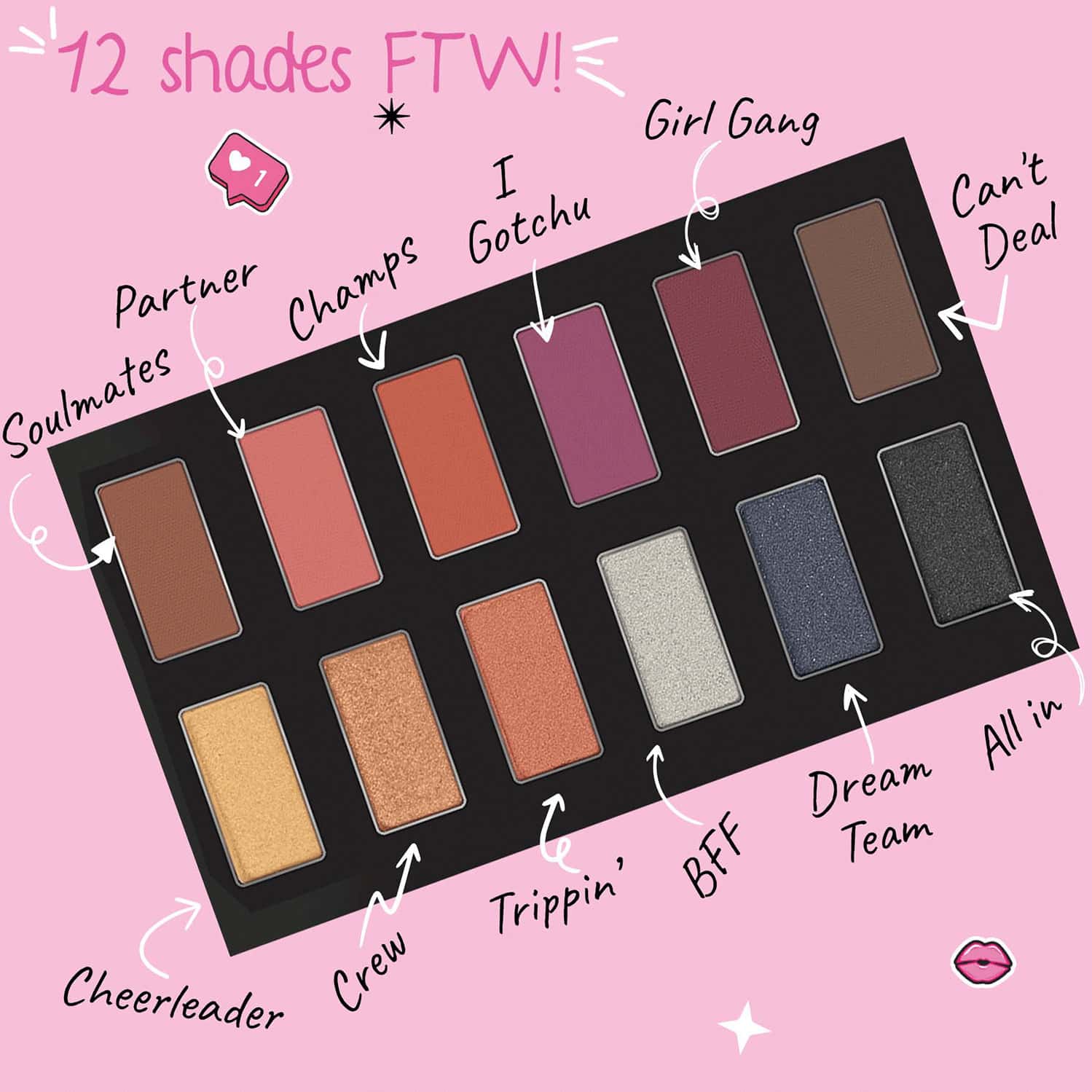 Buy MYGLAMM POPXO MAKEUP COLLECTION -12 EYESHADOW KIT-SQUAD GOALS ...