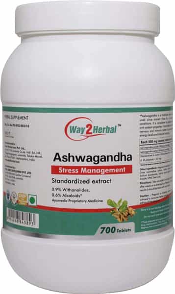 Buy WAY2HERBAL ASHWAGANDHA TABLETS | WITHANIA SOMNIFERA | 500MG - 700 ...