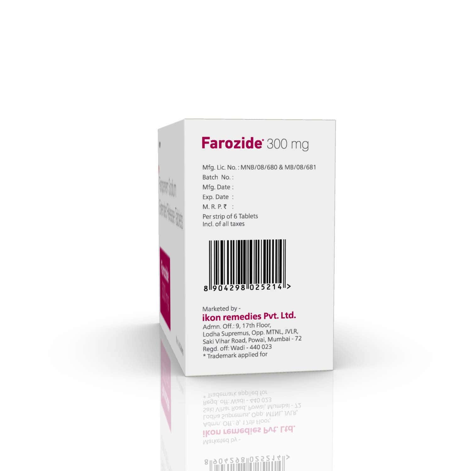 Buy Farozide 300 MG Tablet (6) Online at Flat 15% OFF | PharmEasy