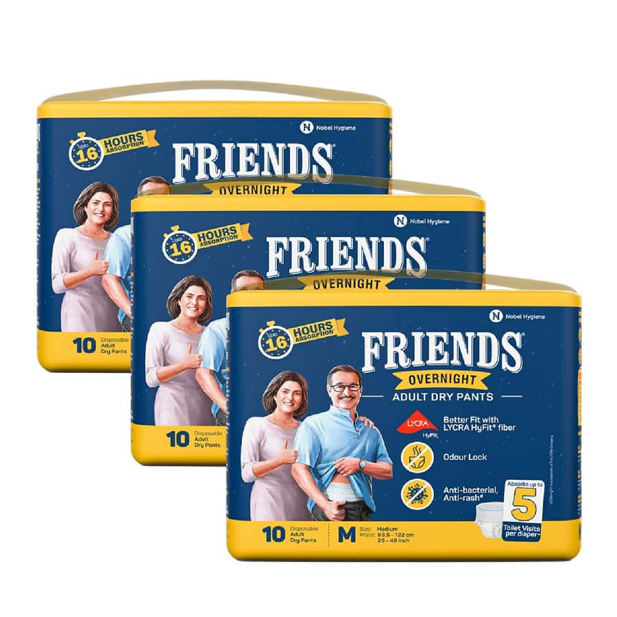 Buy LIVEASY ADULT DIAPER TAPE STYLE (M)-10|ANTI BACTERIAL AND ODOUR ...