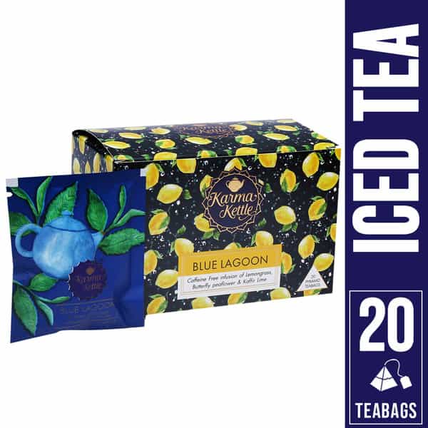 Buy KARMA KETTLE BLUE LAGOON-LEMONGRASS TEA WITH LIME,BUTTERFLY PEA ...