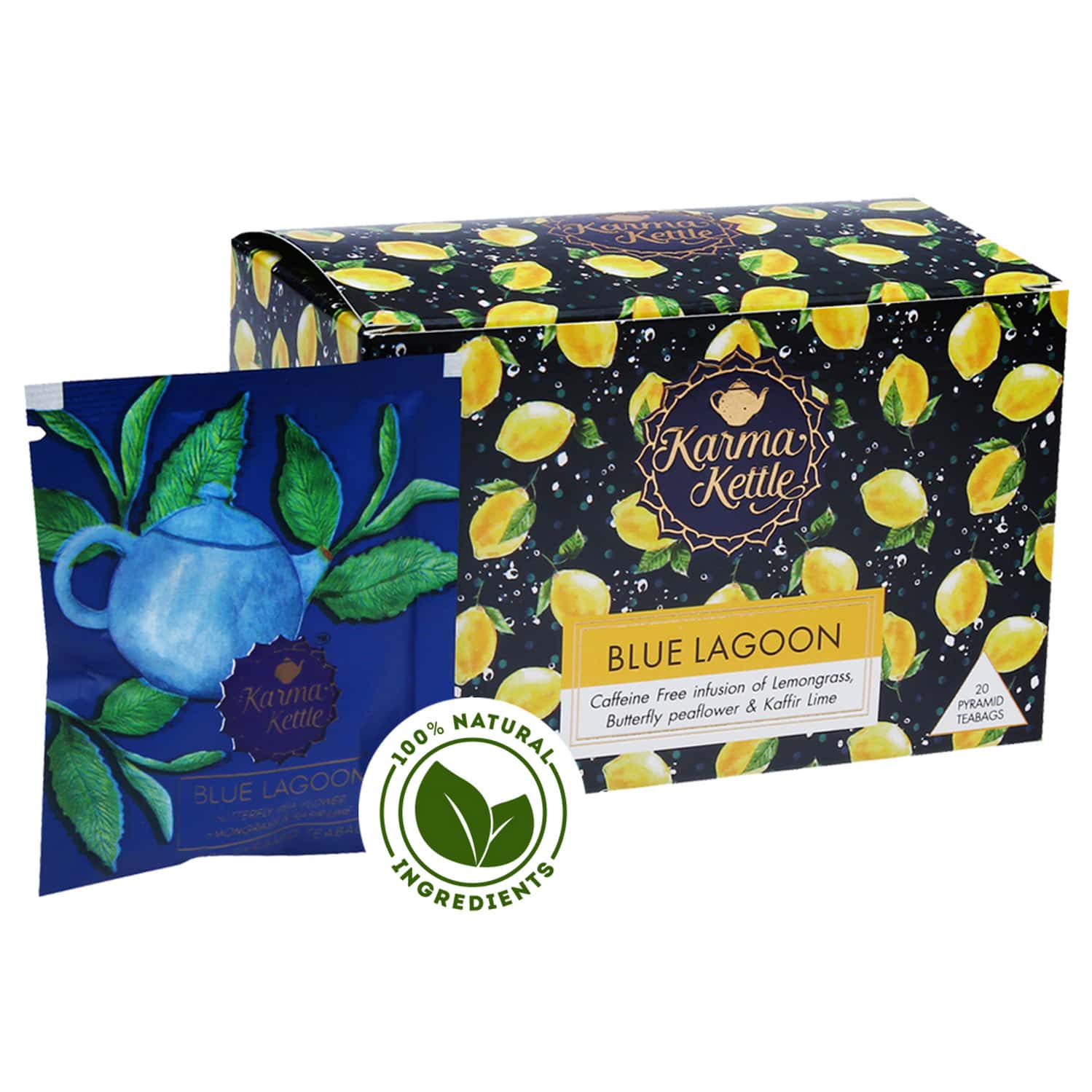 Buy KARMA KETTLE BLUE LAGOON-LEMONGRASS TEA WITH LIME,BUTTERFLY PEA ...