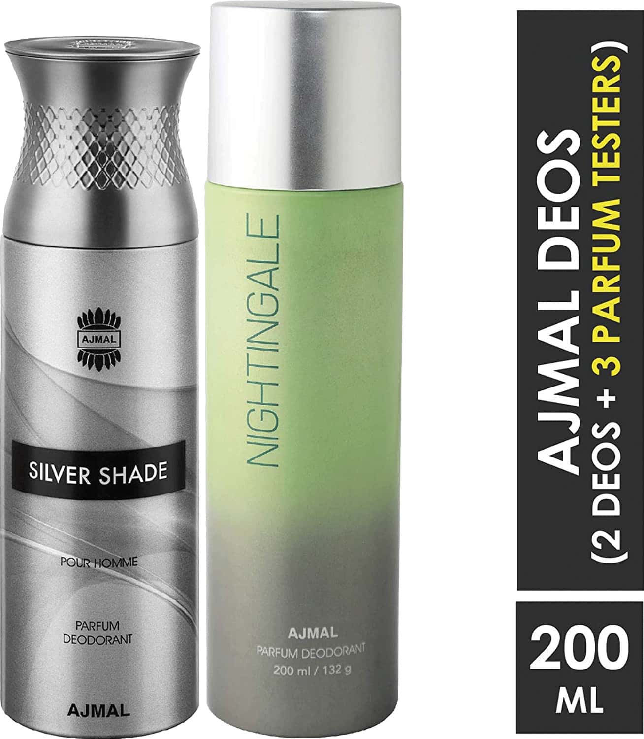 Buy AJMAL SILVER SHADE FOR MEN AND NIGHTINGALE FOR MEN & WOMEN EACH ...