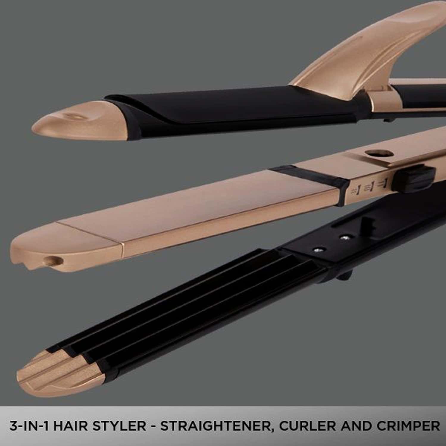 Buy VEGA 3 IN 1 HAIR STYLER, STRAIGHTENER, CURLER & CRIMPER (VHSCC-01) BLACK Online & Get Upto ...