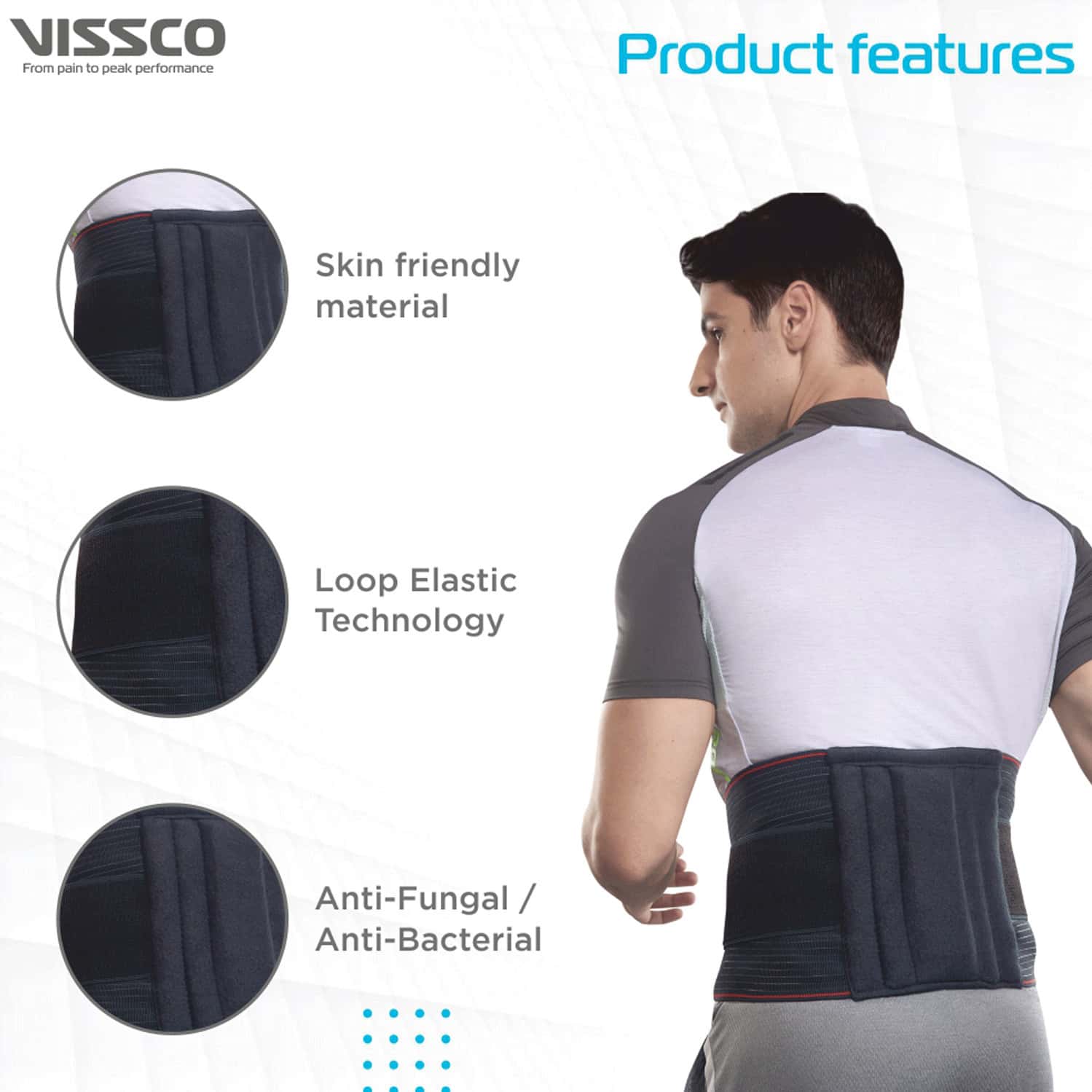 Buy VISSCO LUMBOSET BELT (BASIC), SUPPORT TO THE BACK | RELIEF FROM ...