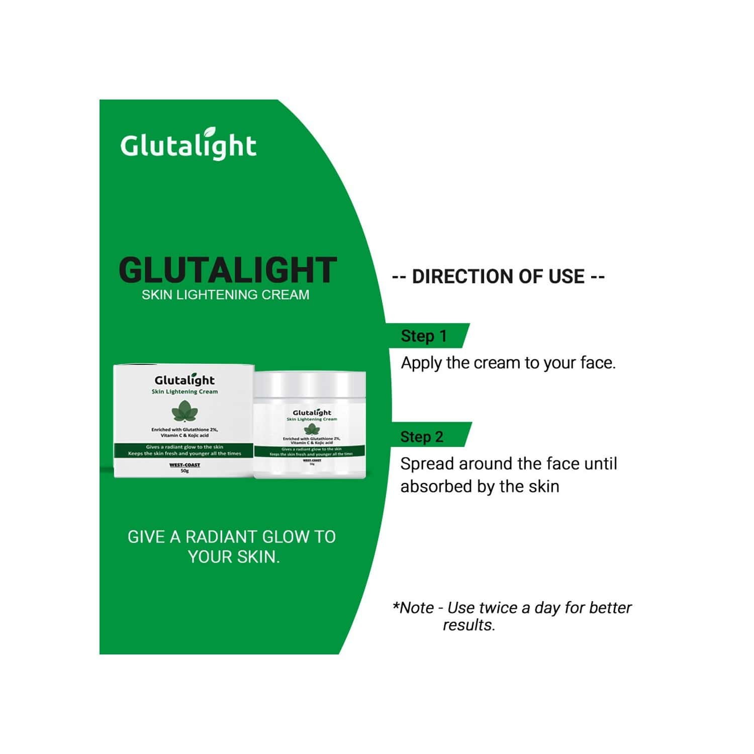 Buy Glutalight Glutathione, Vitamin C, Kojic Acid Skin Brightening ...