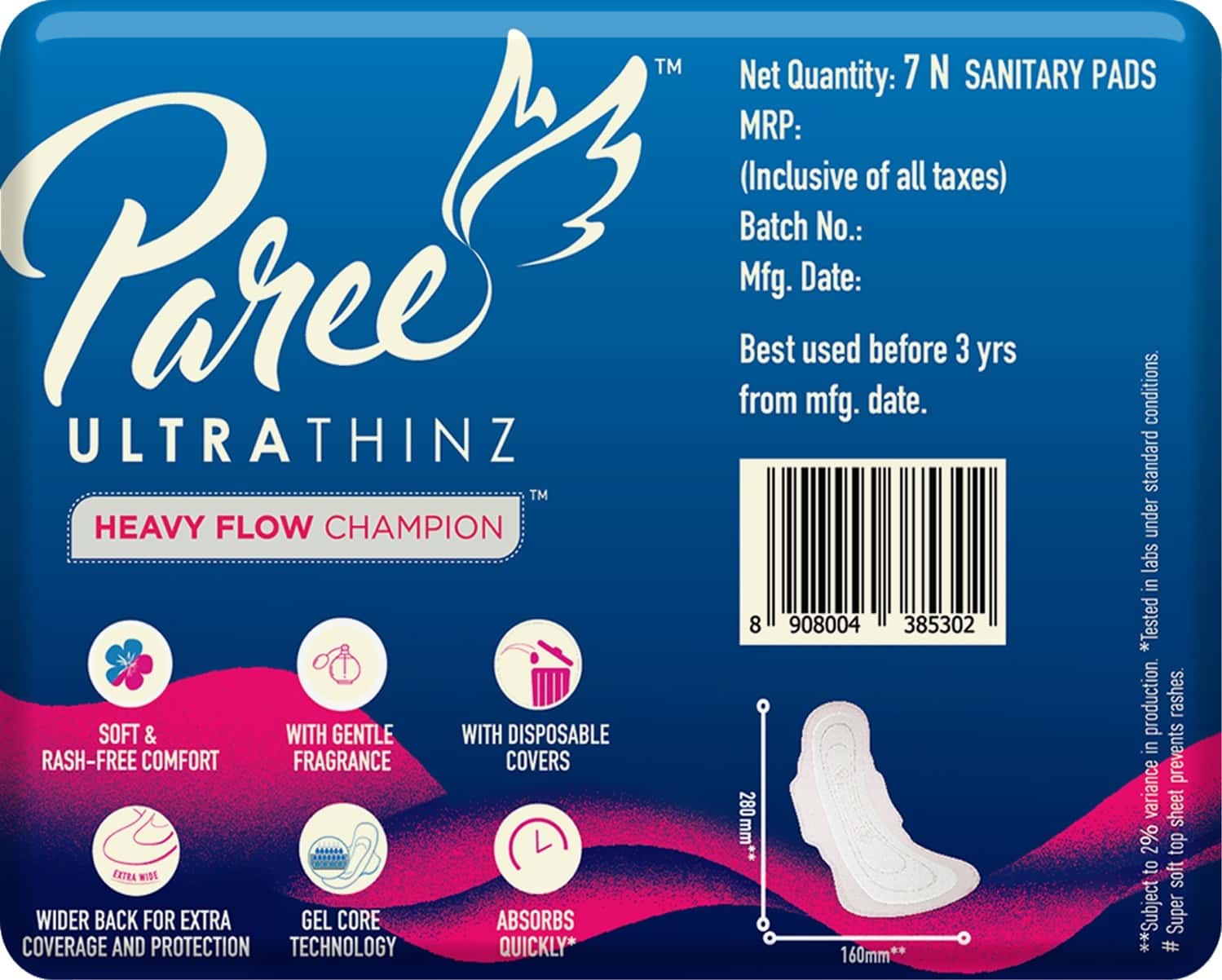 Buy PAREE ULTRA THINZ XL (TRI-FOLD)- 7 PADS Online & Get Upto 60% OFF ...