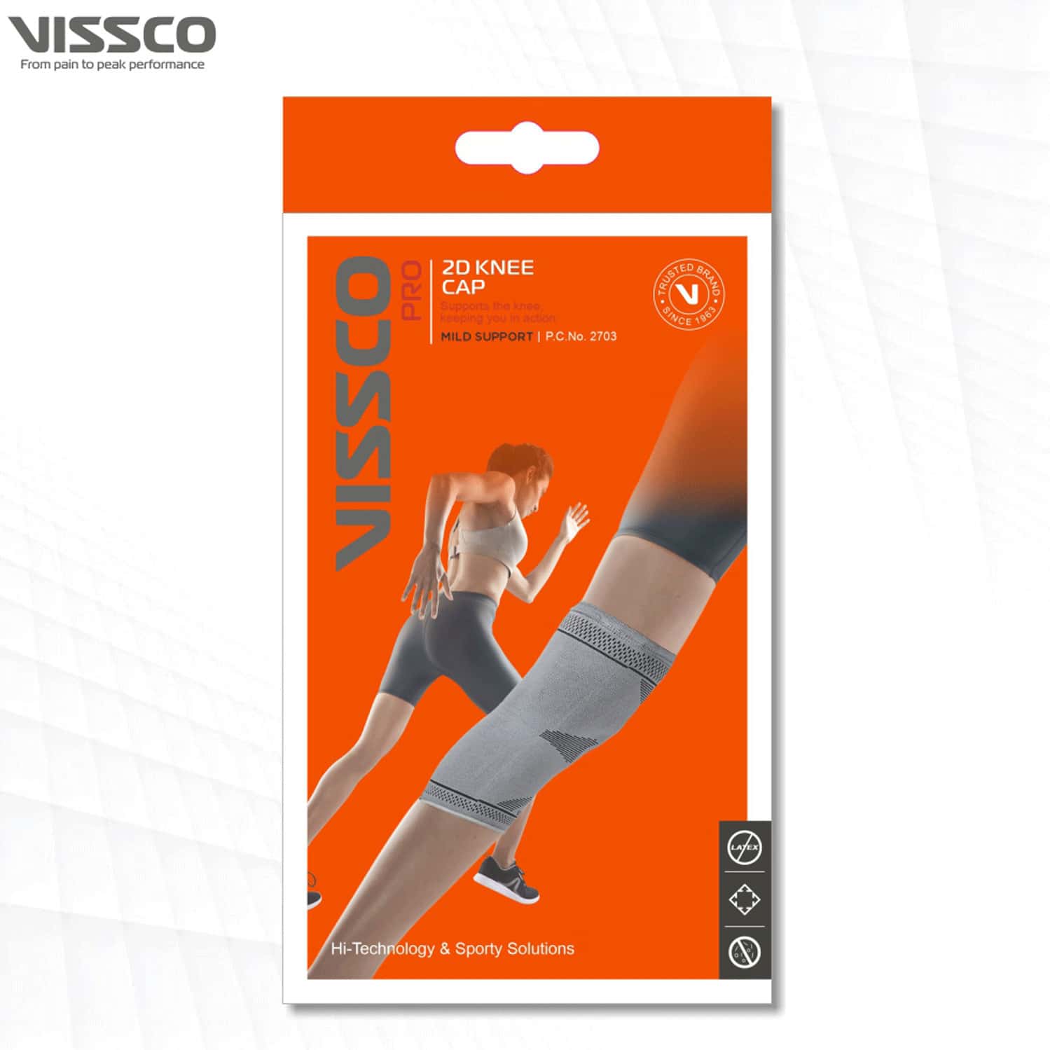 Buy VISSCO STRETCHABLE 2D KNEE CAP | IDEAL MILD SUPPORT FOR FREE KNEE ...