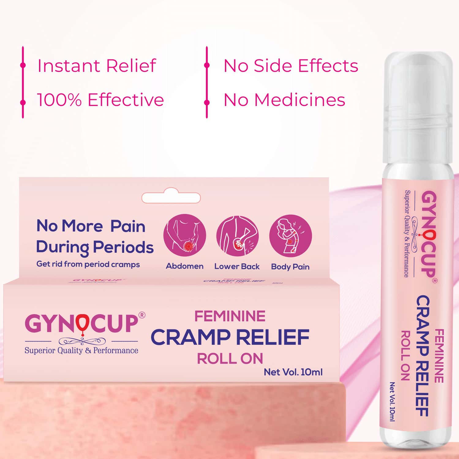 Buy GYNOCUP FEMININE CRAMP RELIEF ROLL ON ALL IN ONE 10 ML Online & Get ...