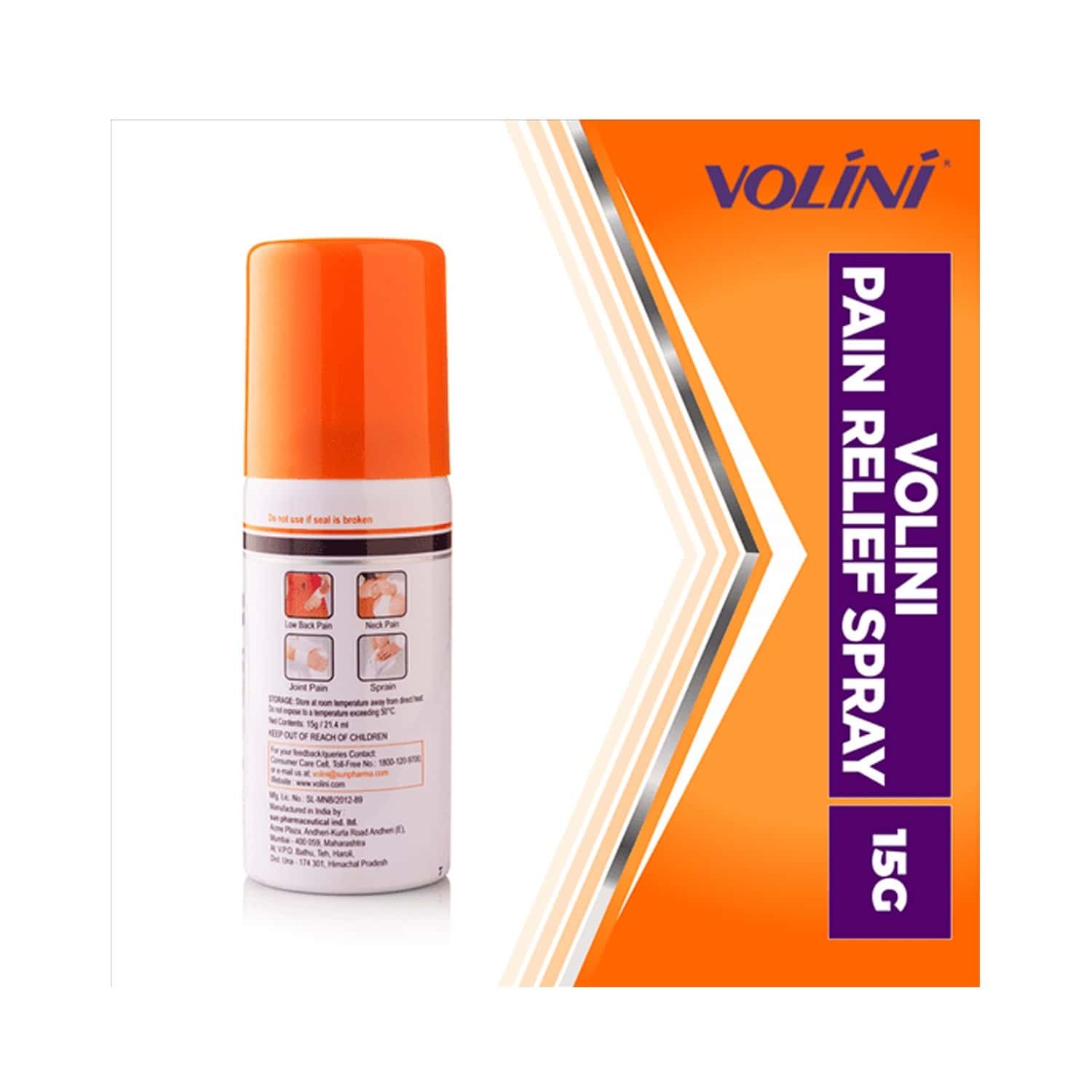 Buy VOLINI PAIN RELIEF SPRAY 15 GM (PACK OF 3) Online & Get Upto 60% ...