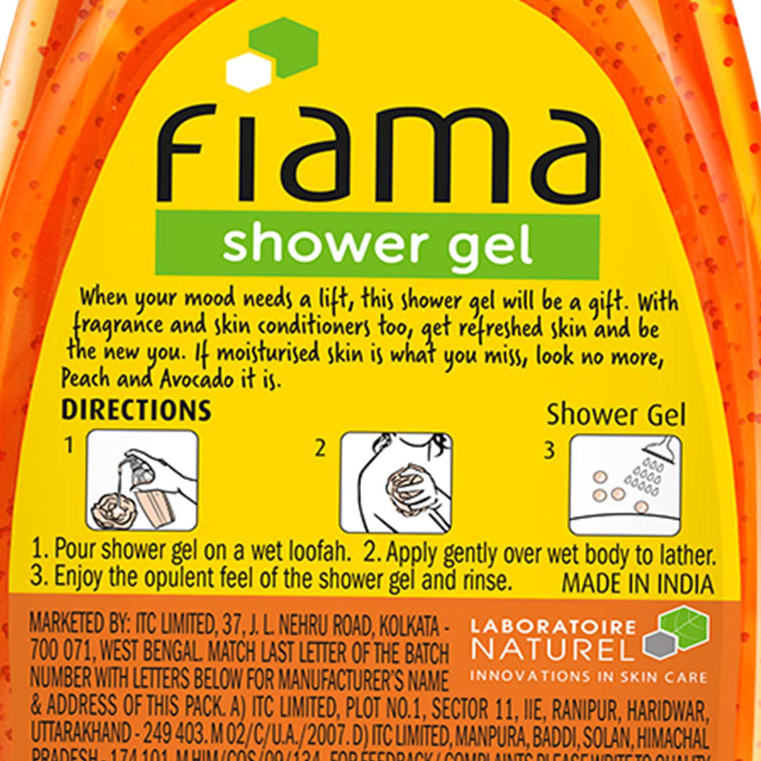 Buy FIAMA SHOWER GEL PEACH & AVOCADO, BODY WASH 500ML PUMP Online & Get ...