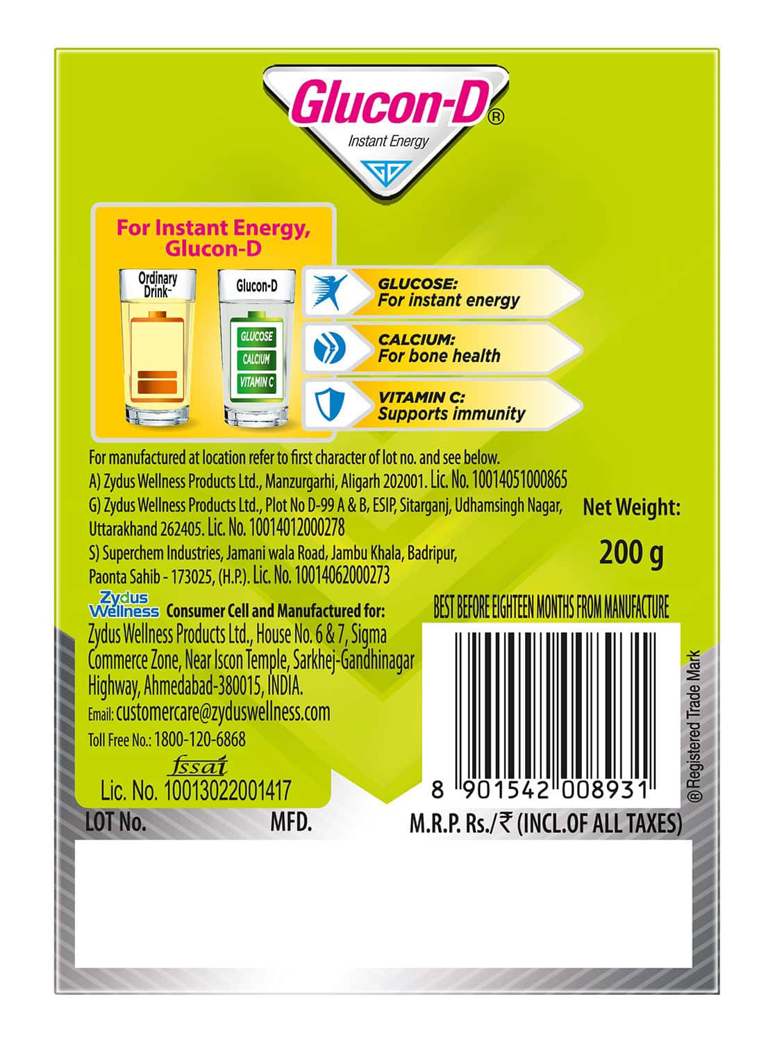 Buy Glucon-D Powder (200) Online at Flat 18% OFF* | PharmEasy