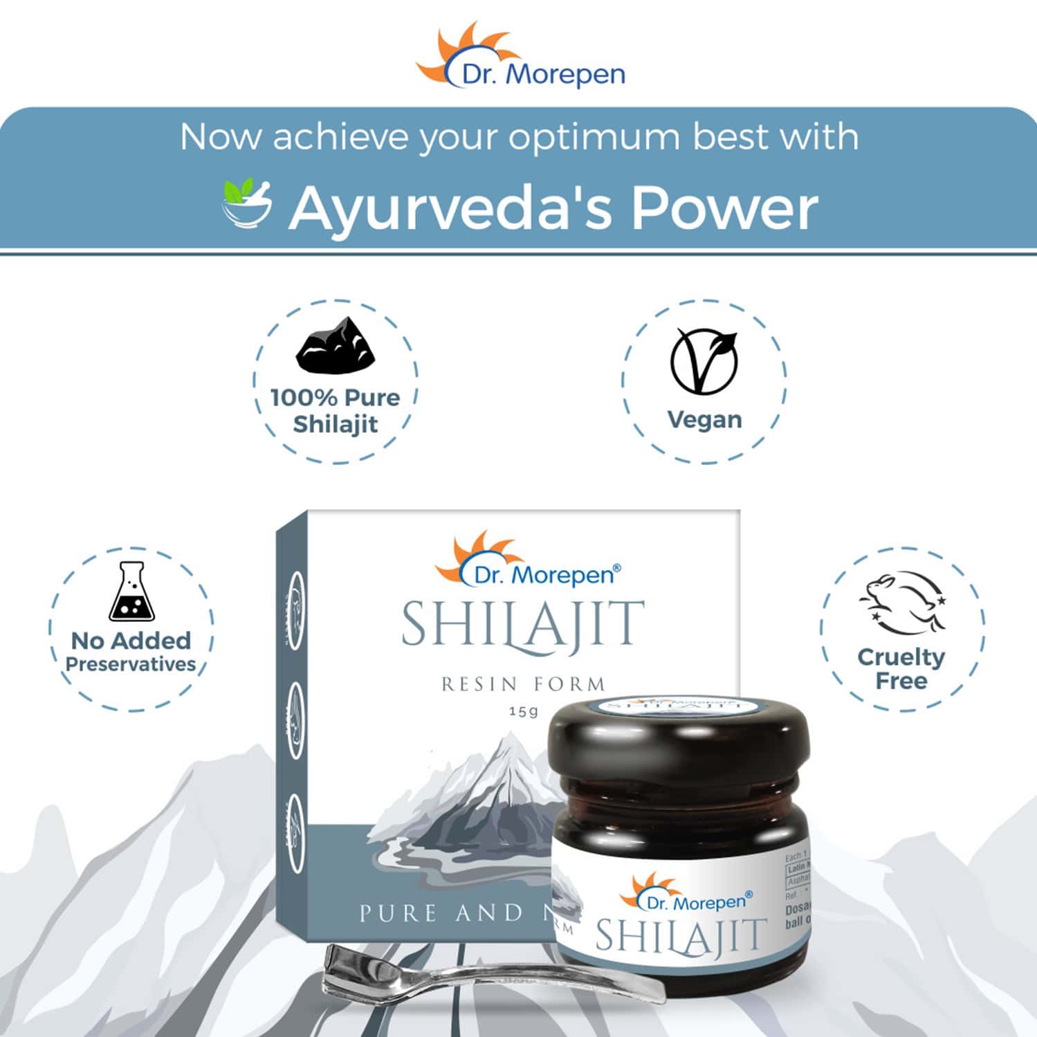 Buy DR. MOREPEN NATURAL & PURE SHILAJIT RESIN AYURVEDIC ENERGY BOOSTER ...