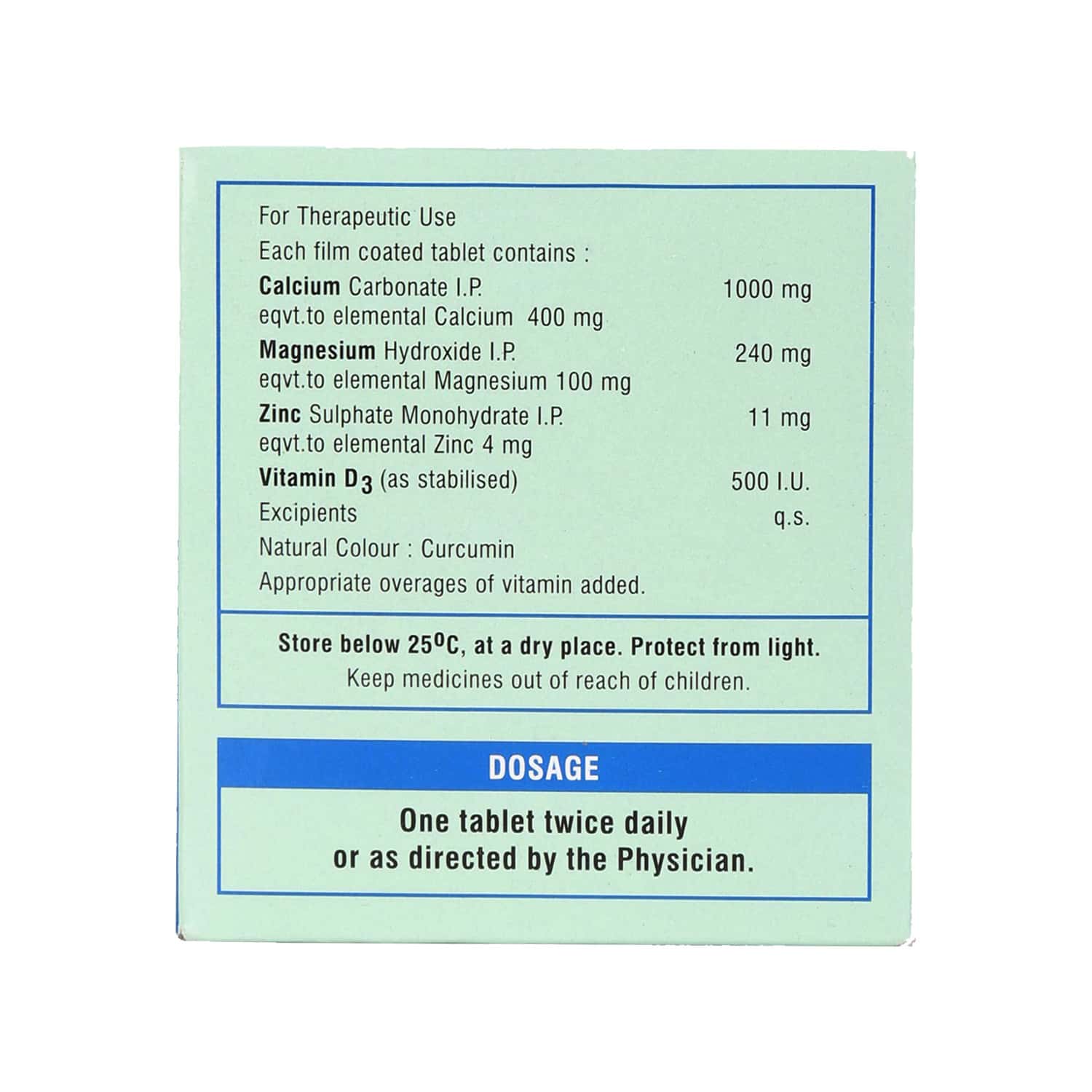 Buy Calcimax Forte - Health Supplement (500 Mg Of Calcium) With Wellman ...