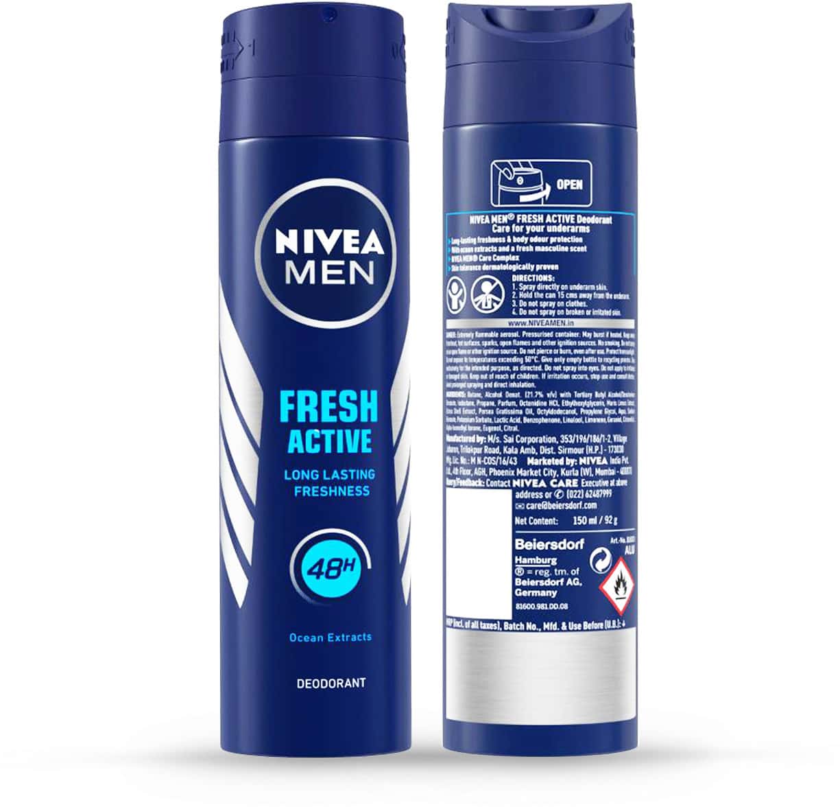Buy NIVEA MEN DEO FRESH ACTIVE - 150ML Online & Get Upto 60% OFF at ...
