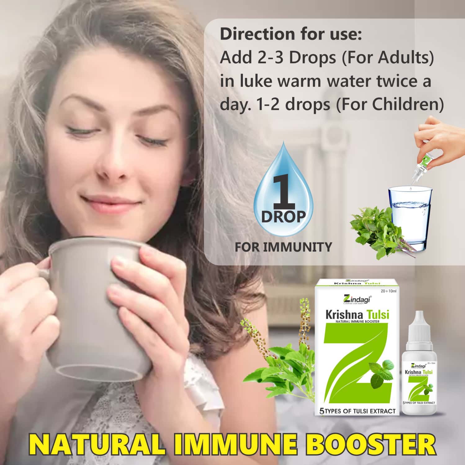 Buy ZINDAGI KRISHNA TULSI LIQUID EXTRACT|NATURAL ANTIOXIDANTS HELPFUL ...