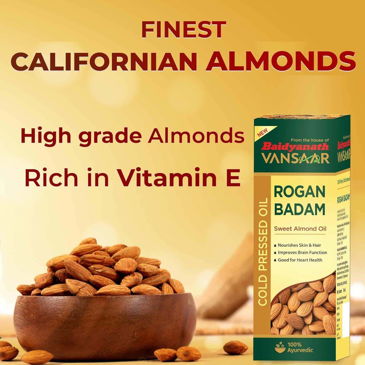Buy BAIDYANATH 100% PURE GOODCARE ROGHAN ALMOND OIL 50ML Online & Get Upto 60% OFF at PharmEasy