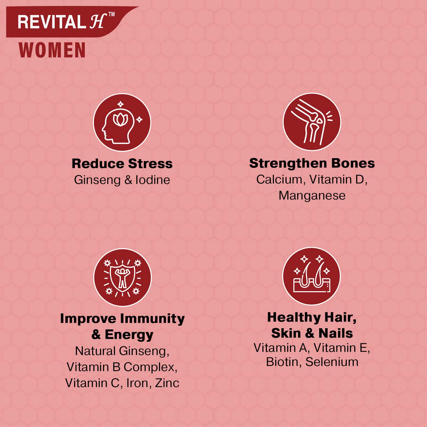 Buy REVITAL H FOR WOMAN WITH COMPLETE MULTIVITAMINS,MINERALS AND ...