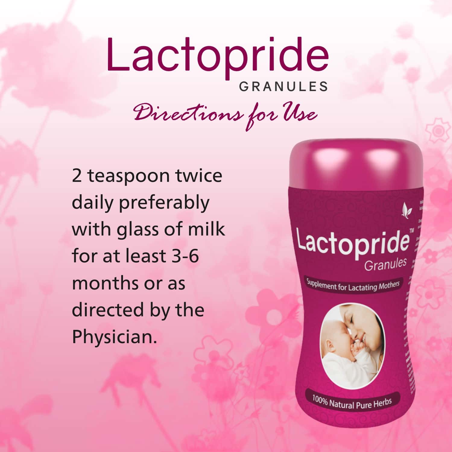 Buy LACTOPRIDE GRANULES 200 GM | CARE FOR BREASTFEEDING MOTHER | PACK ...