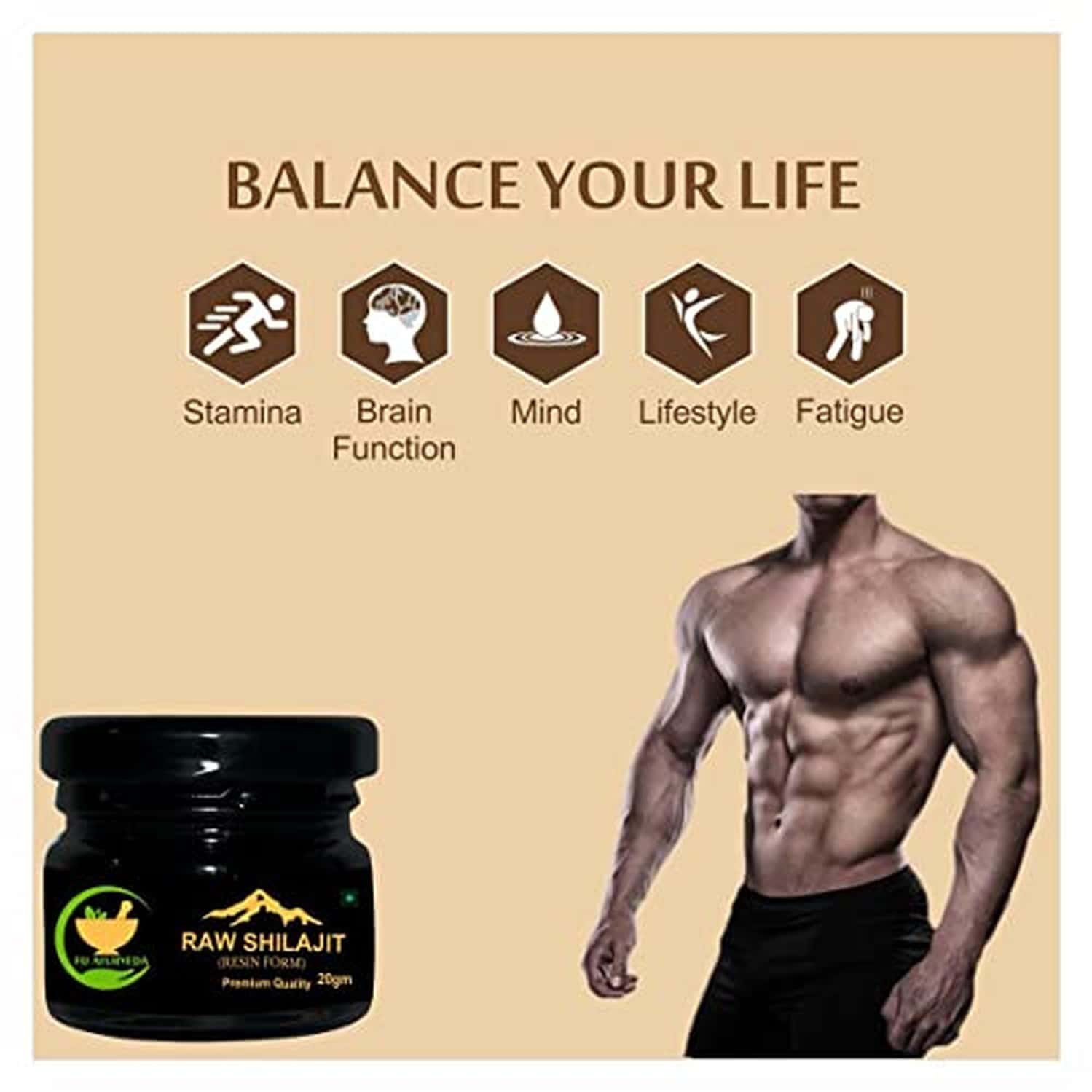 Buy FIJ AYURVEDA POWER SHILAJIT EXTRACT 60 CAPSULE WITH RAW SHILAJIT/SHILAJEET RESIN - 20GM ...