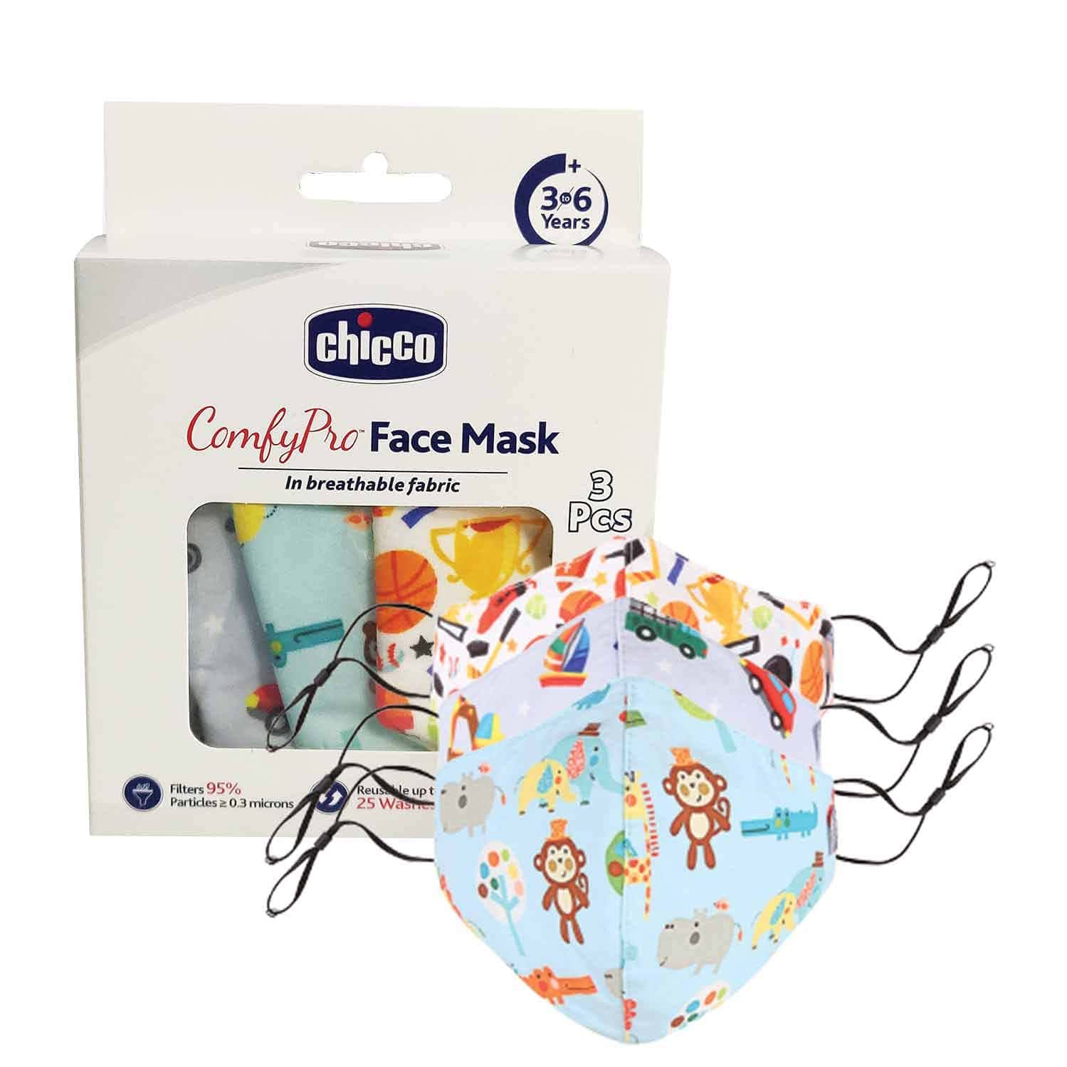 Buy CHICCO COMFYPRO FACE MASK|EFFECTIVE AGAINST 95% PARTICLES|KIDS 3-6Y ...