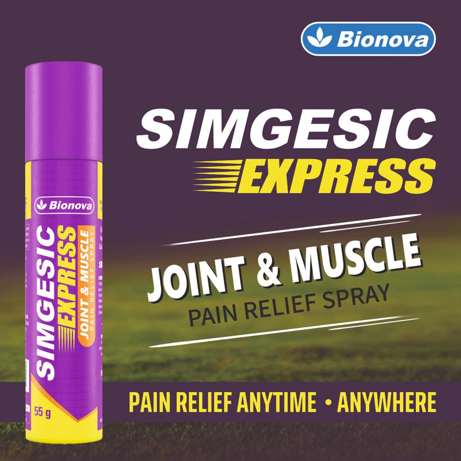 Buy BIONOVA SIMGESIC EXPRESS- JOINT & MUSCLE SPRAY - 55ML Online & Get ...