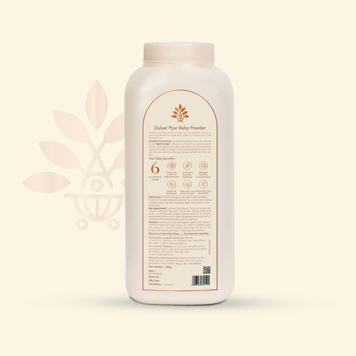 Buy DULAAR PYAR TALC-FREE BABY POWDER WITH CHAMOMILE FLOWER OIL,JOJOBA ...