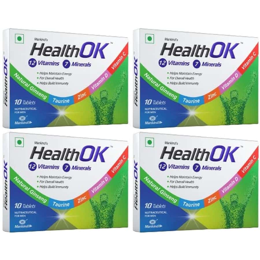 Buy HEALTH OK DAILY MULTIVITAMIN FOR ENERGY & OVERALL HEALTH FOR MEN30 ...