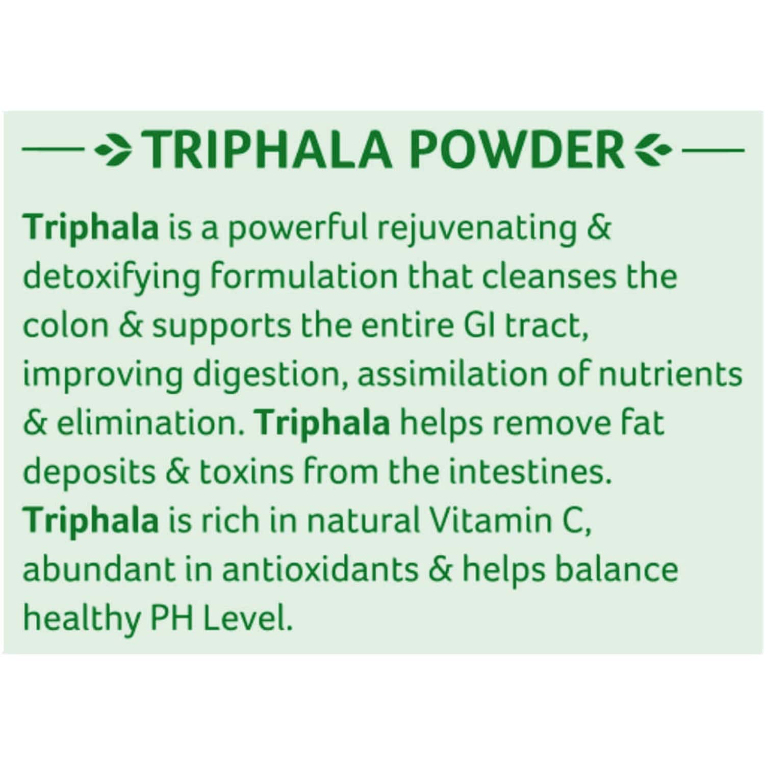 Buy ORGANIC INDIA TRIPHALA POWDER 100 GM Online & Get Upto 60% OFF at ...