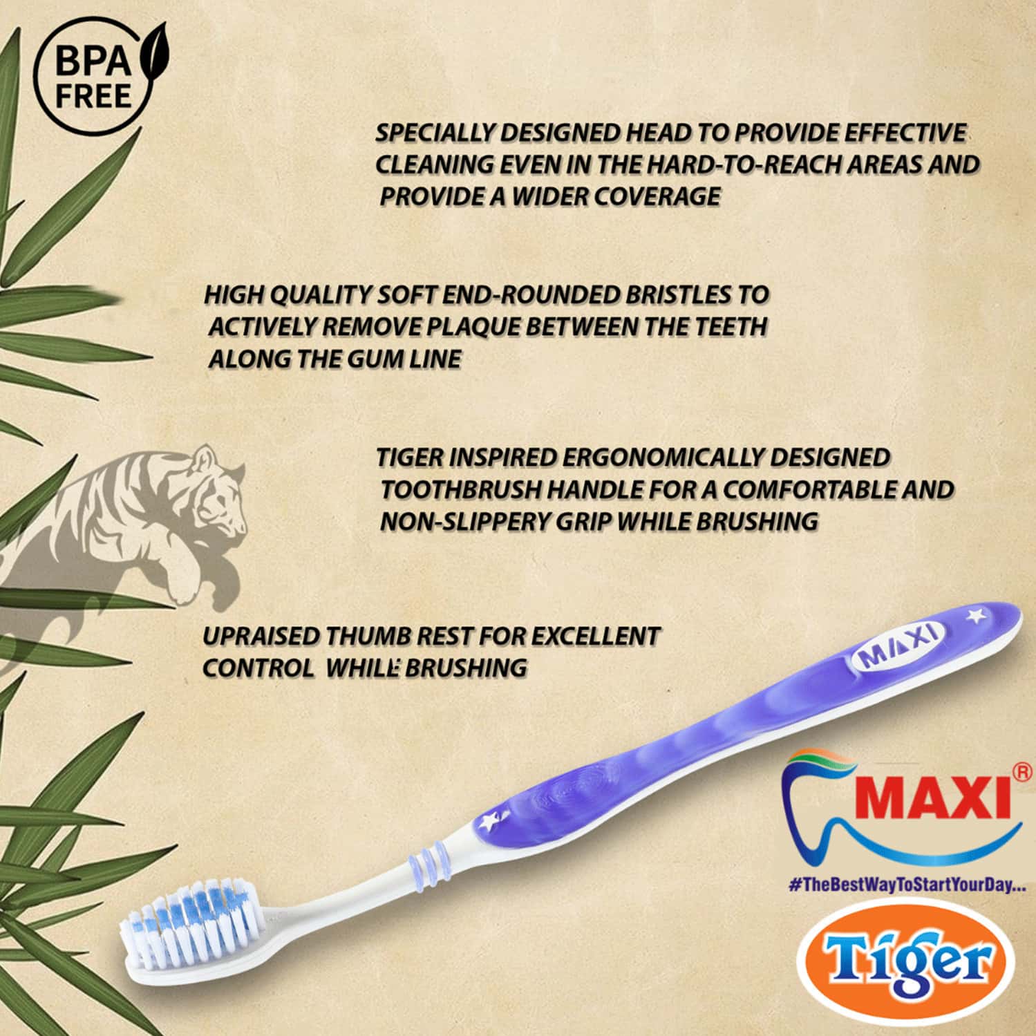 Buy MAXI TIGER TOOTHBRUSH (BUY 1 GET 1 FREE) Online & Get Upto 60% OFF ...