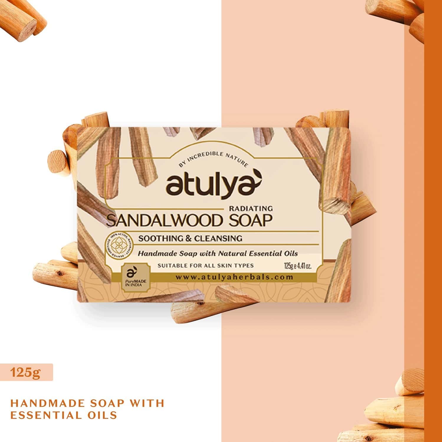 Buy ATULYA SANDAL WOOD SOAP 125 GM Online & Get Upto 60% OFF at PharmEasy