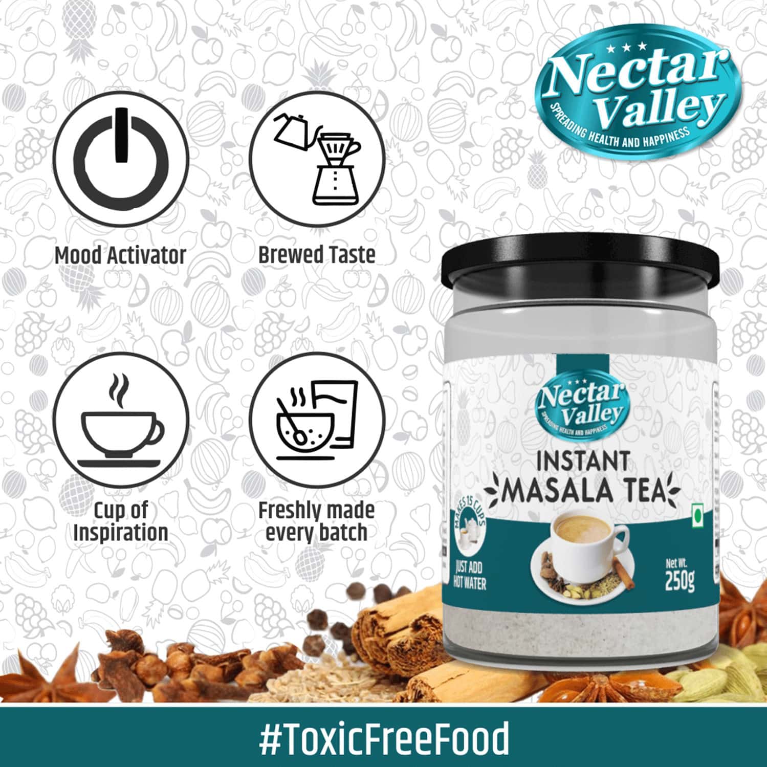 Buy NECTAR VALLEY INSTANT MASALA TEA/CHAI | SERVES 15 CUPS | INDIAN ...