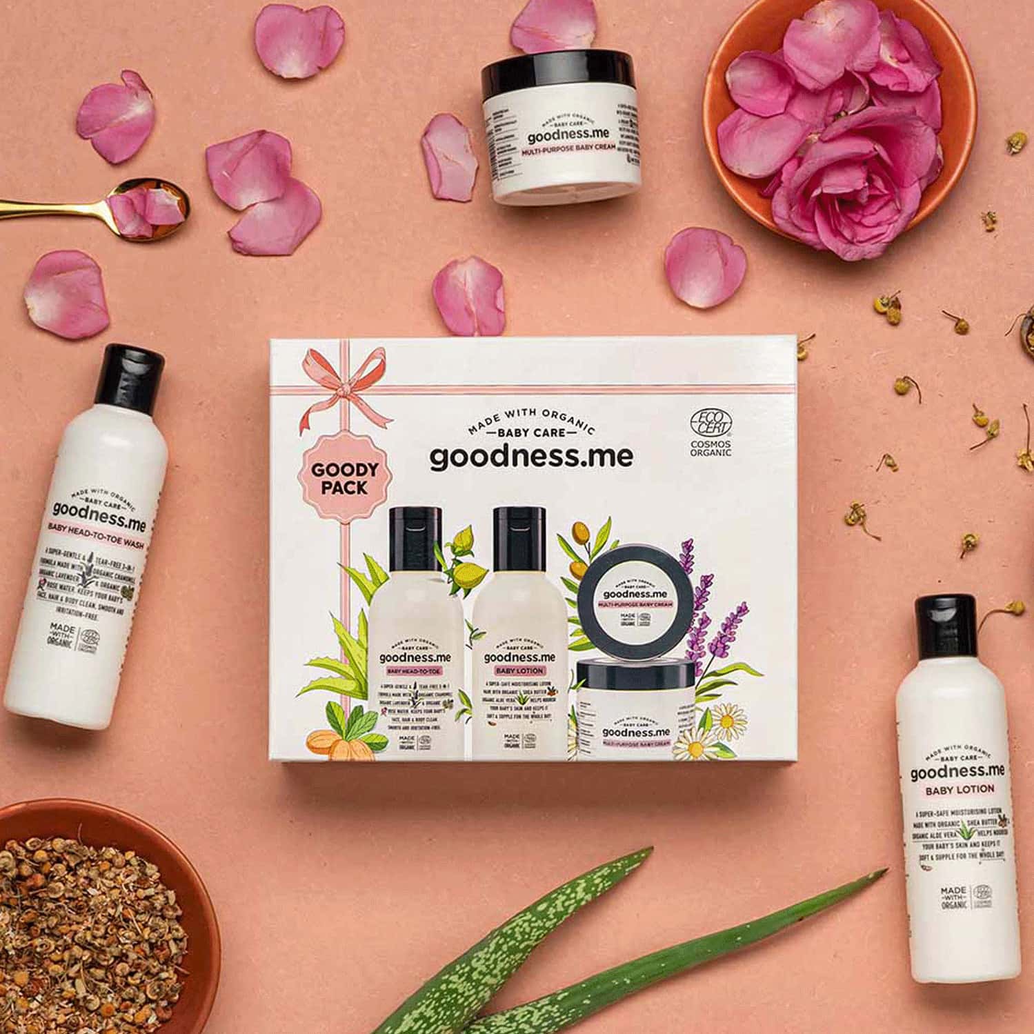 Buy GOODNESSME CERTIFIED ORGANIC BABY MOISTURIZING GIFT PACK (BODY WASH+LOTION+DIAPER RASH CREAM ...