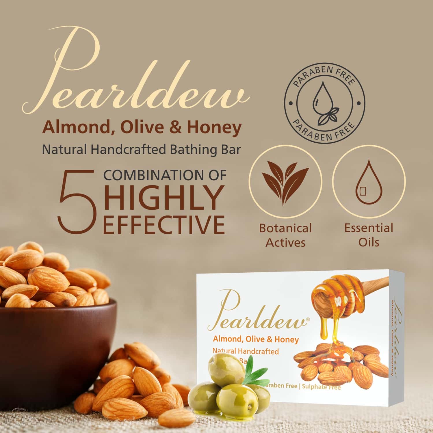 Buy PEARLDEW ALMOND OLIVE HONEY SKIN NOURISHING BAR - 100 GM | FOR ALL ...