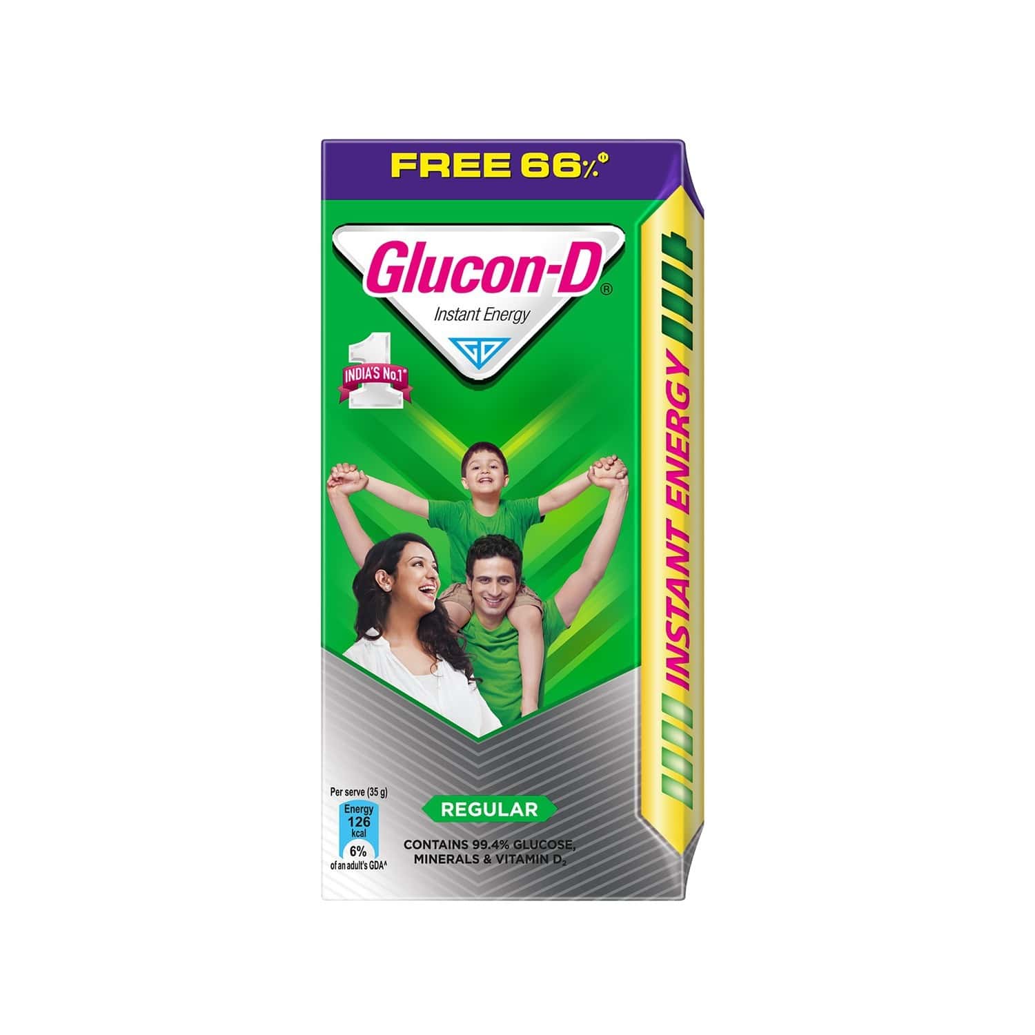 Buy Glucon-D Regular Health Drink Refill Of 125 G (75 G + 50 G) Online ...