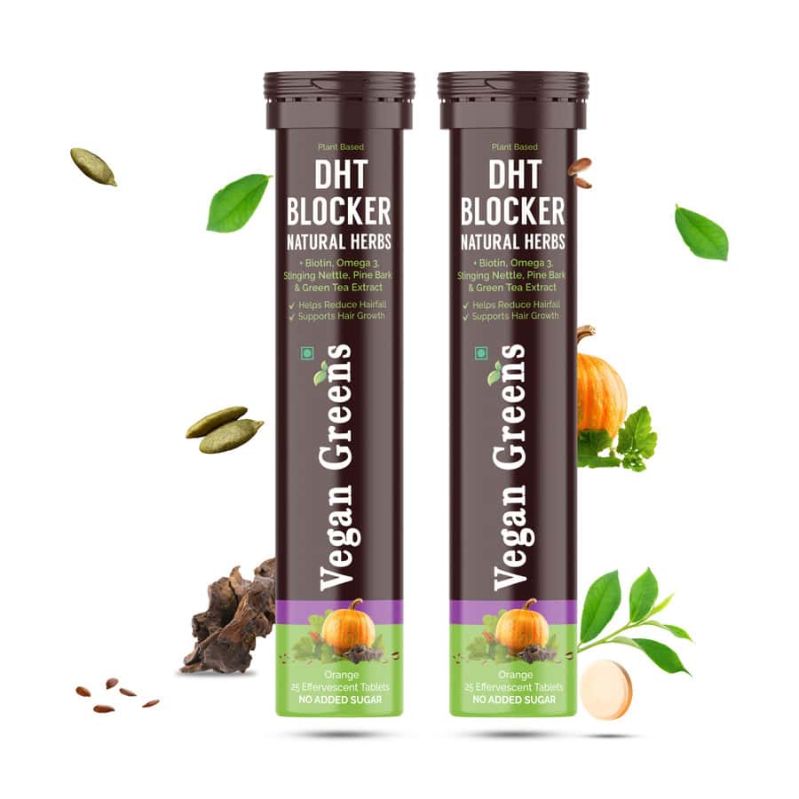 Buy VEGAN GREENS PLANT BASED DHT BLOCKER WITH BIOTIN, OMEGA 3, STINGING ...