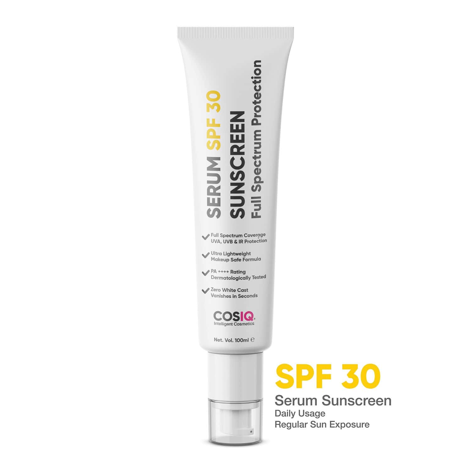 Buy COS-IQ DAILY USE SUNSCREEN SERUM SPF 30 PA++++ BROAD SPECTRUM 100ML ...