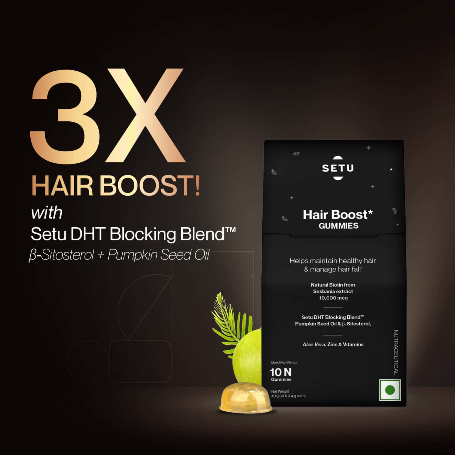 Buy HAIR BOOST GUMMIES| NATURAL BIOTIN FROM SESBANIA, ALOE VERA EXTRACT ...